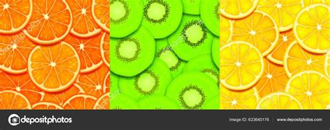Fruit Slice Game Seamless Textures Game Set Stock Vector By YAY Images 623640176