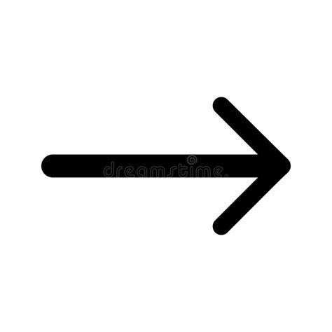 Thin Straight Arrow Icon Black Arrow Vector Illustration Black Direction Pointer Stock Vector