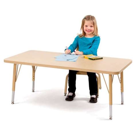 Berries® Rectangle Activity Table 24 X 48 E Height Maplemaplecamel
