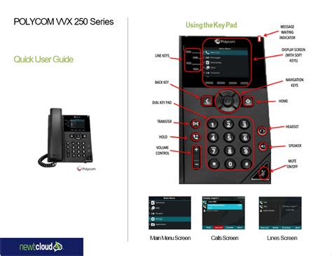 Newt Cloud Polycom Vvx250 Quick User Guide Fibernetics