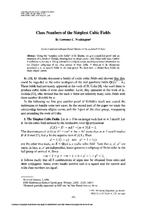 Pdf Class Numbers Of The Simplest Cubic Fields