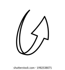 Simple Loop Circle Arrow Icon Stock Vector Royalty Free 1982538071 Shutterstock