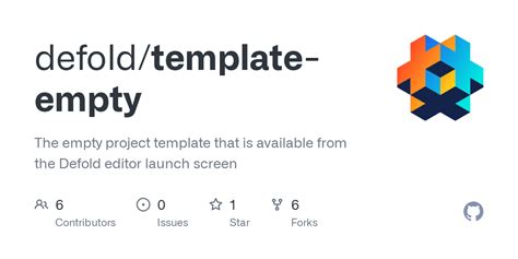 Github Defoldtemplate Empty The Empty Project Template That Is Available From The Defold