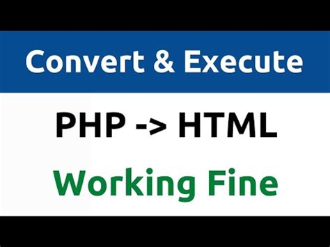 How Convert Execute PHP File To HTML Code Localhost Live Server Codecanyon YouTube