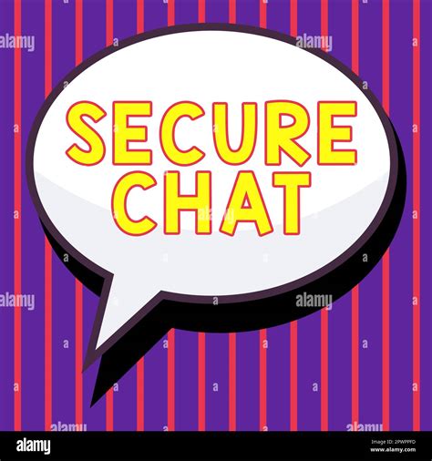 Hand Writing Sign Secure Chat Business Showcase Approach To Protect
