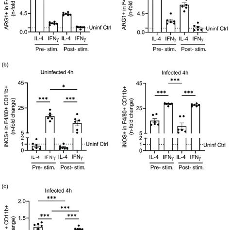 Pre Or Post Stimulation Of Macrophages With Il 4 And Ifnγ Impacts The