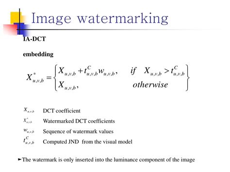 Ppt Digital Watermarking Algorithms And Applications Powerpoint