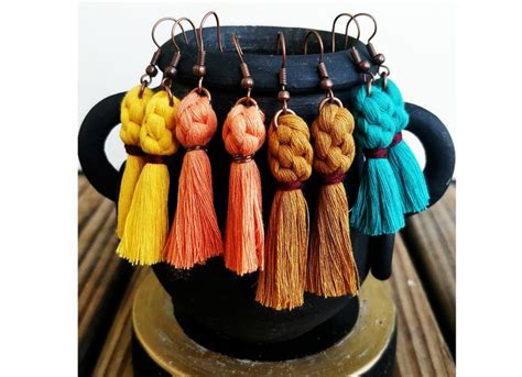 Easy And Fun Macrame Earrings Tutorial Crafts On Display