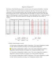 Regression Activity Babe Spring Docx Regression Assignment Instructions Read The
