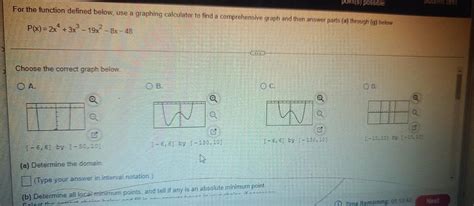 Solved Point5 Possible For The Function Defined Below Use