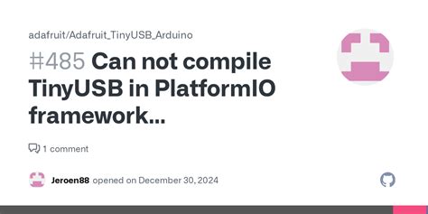 Can Not Compile TinyUSB In PlatformIO Framework Arduino Espidf For ESP S2 Issue 485