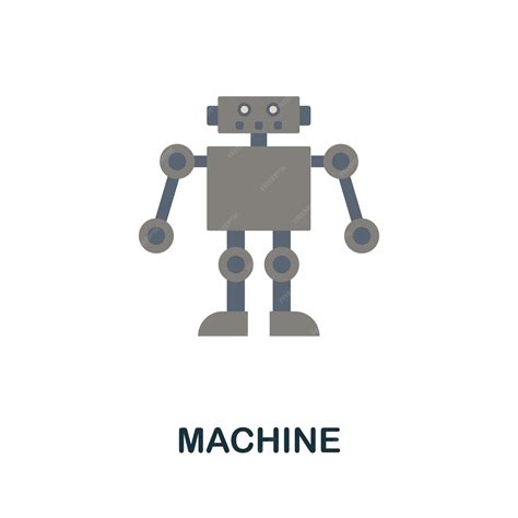 Premium Vector Machine Flat Icon Colored Sign From Machine Learning Collection Creative