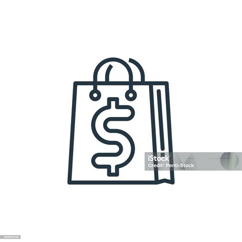 쇼핑 백 벡터 아이콘입니다 쇼핑백 편집 가능한 스트로크 웹 및 모바일 앱 로고 인쇄 매체에 사용하기 위한 쇼핑백 선형 기호입니다 얇은 선 그림 벡터 격리 된 윤곽선