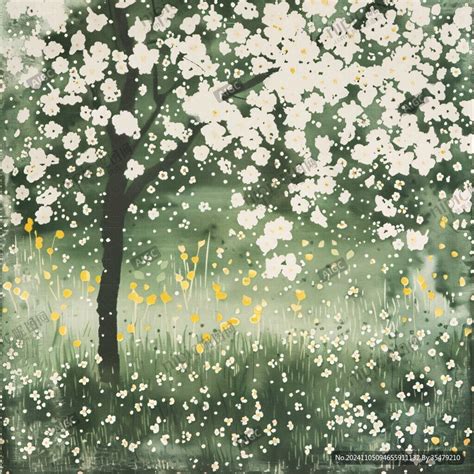 Ai创作图蒲公英的约定画作 手绘春季主题朦胧插画 现代画家居饰画树梦幻 空灵风格装饰画 装饰画春天 萤火虫森林 湿拓画装饰画 满树银花原野 现代画抽象画春夏秋冬 星光装饰画 梨花艺术画 冰晶