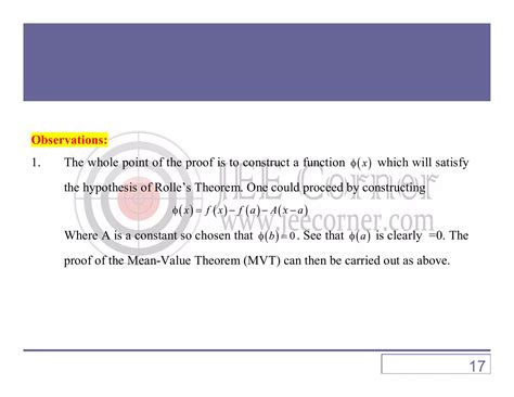 mean value theorems pdf