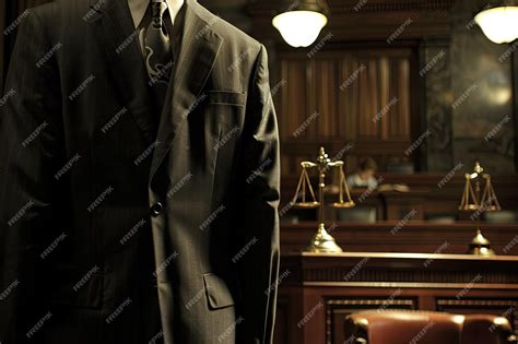 Premium Photo A Suit And Tie On A Mannequin In A Courtroom