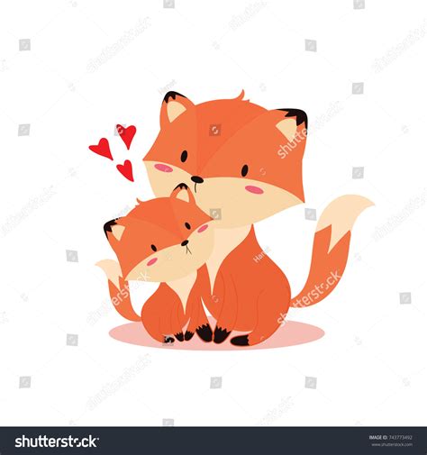 Cute Fox Vector Stock Vector Royalty Free 743773492 Shutterstock