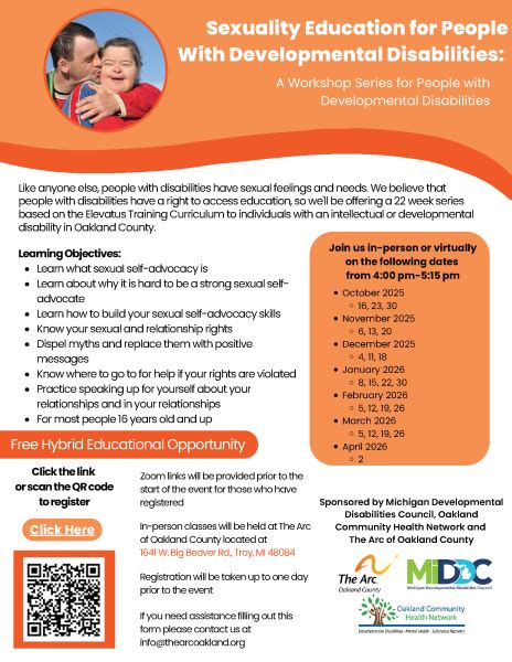 Elevatus Sexuality Education Workshop The Arc Of Oakland County Mi
