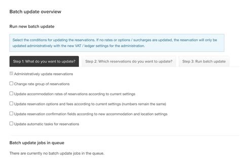 Making Modifications In The Online Reservation Software Using The Batch