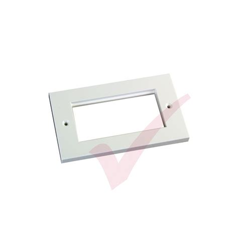 Excel Double Gang Flat Faceplate 100 718 Patchsave Solutions