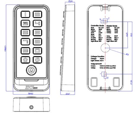 Metal Casing Rfid Standalone Reader With Keypad 5000 User Support 13