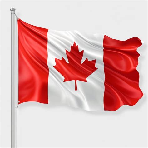 Waving Canadian Flag Premium Ai Generated Image
