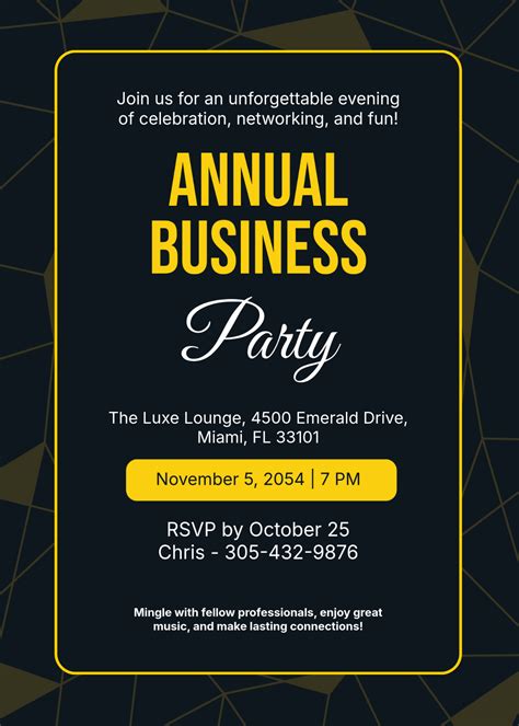 Free Business Event Invitation Templates Editable And Printable