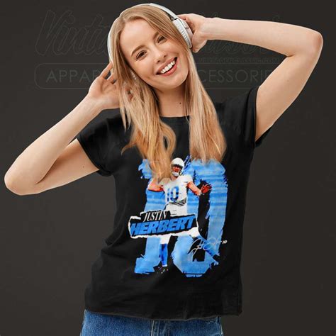 Justin Herbert Los Angeles Chargers Number 10 Rough Shirt