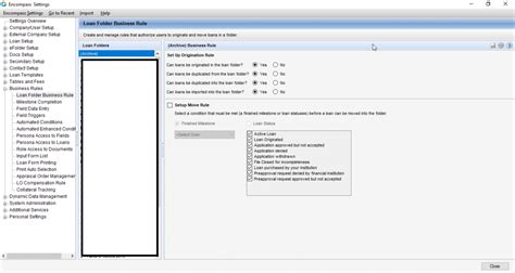 Loan Folder Business Rule Encompass Banker Edition Only Quality Excellence
