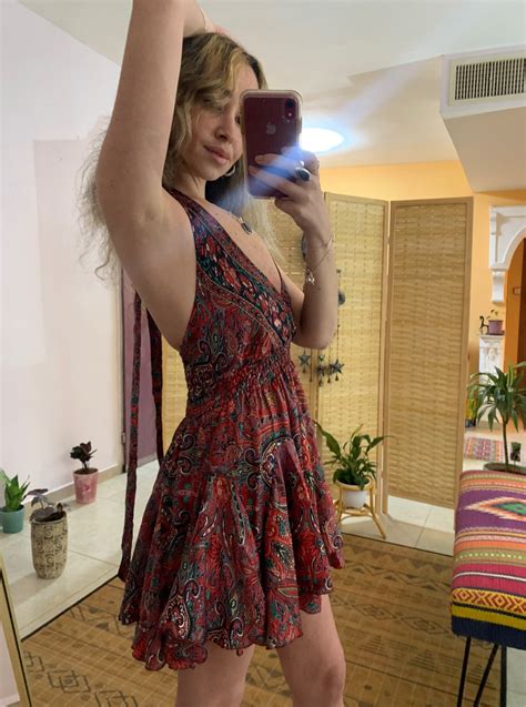 Short Bohemian Halter Mini Dress Summer Short Backless Dress Party Mini Dress Beach Dress Silky