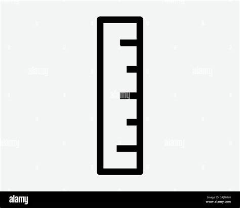 Ruler Line Icon Measure Measuring Instrument Tool School Office Stationary Measurement Scale