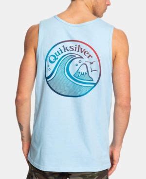 Quiksilver Mens Wave Logo Tank In Airy Blue Modesens Waves Logo
