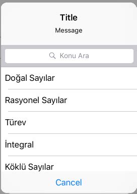 Swift IOS UISearchController Inside UITableView Inside UIAlertController Searchbar In