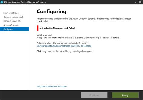 Azure Ad Connect Authorizationmanager Check Failed Talha Qamar