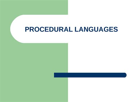 Oops Procedural Languages Docsity