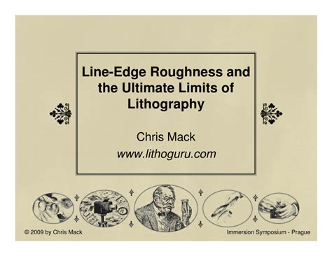 Pdf Line Edge Roughness And The Ultimate Limits Of Lithography