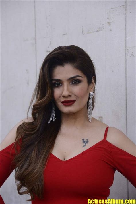 Raveena Tandon Red Dress Photos Actress Album