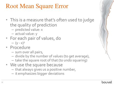 root mean square error