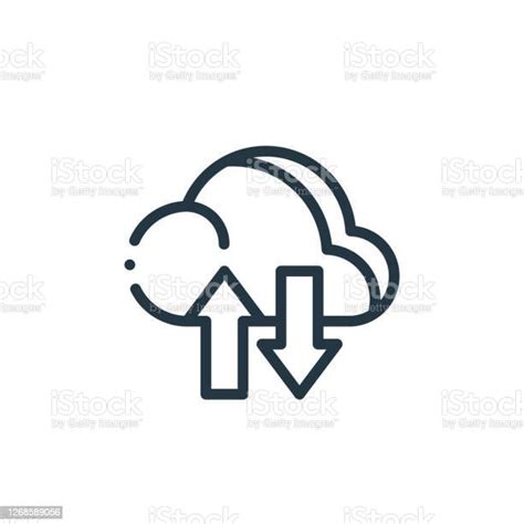 흰색 배경에서 격리된 클라우드 벡터 아이콘입니다 웹 사이트 디자인 및 모바일 앱 개발을 위한 개요 씬 라인 클라우드 아이콘 얇은 선 구름 윤곽선 아이콘 벡터 그림입니다 공유