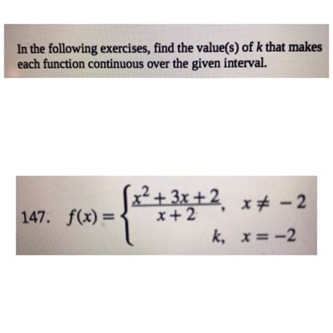Solved In The Following Exercises Find The Values Of K