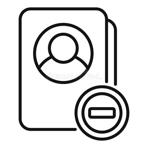 Remove Account Icon Outline Vector Delete Service Stock Illustration Illustration Of Person