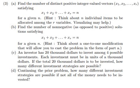 Solved 3 A Find The Number Of Distinct Positive