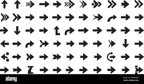 Arrow Icon Set Modern Cursor Collection With Diverse Black Arrow Signs Stock Vector Image And Art