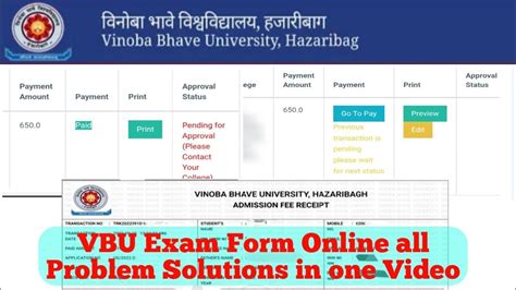 Vbu Exam Form Problem Solution Vbu Hazaribagh Exam Form Solution 2023