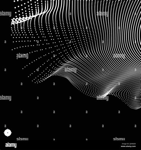 Array With Dynamic Particles 3d Technology Style Abstract Background Vector Illustration