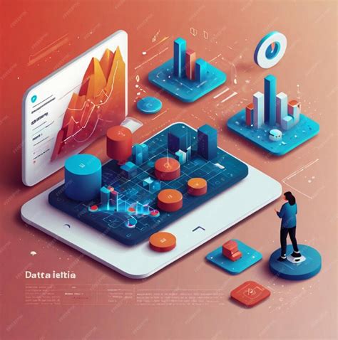 Premium Photo Isometric Uiux Data Illustration