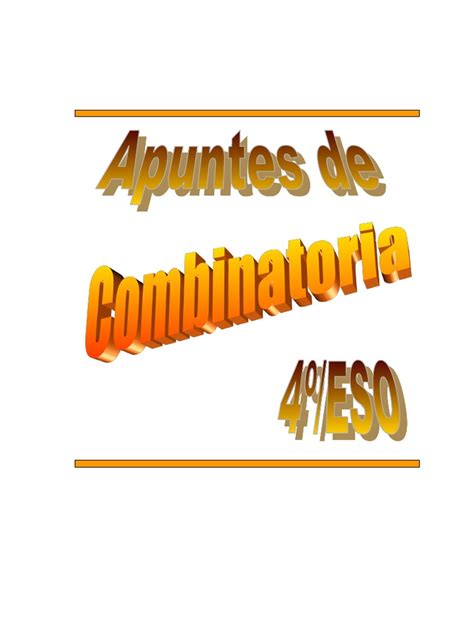 Ejercicios Resueltos De Combinatoria Pdf Combinatoria Análisis