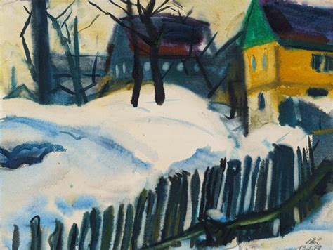 Sold At Auction Curt Querner Curt Querner Die Gasse Im Winter Börnchen 1970