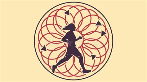 Abstract Circular Geometric Pattern With Figure Inside Motion Vector Design Generative Ai Stock