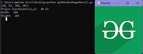 Python Opencv Getwindowimagerect Function Geeksforgeeks